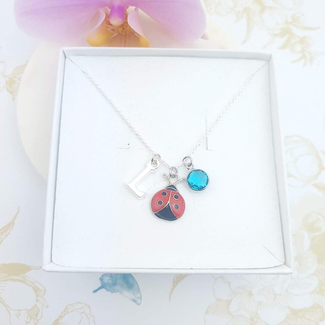 Ladybug Necklace, Ladybug Gifts, Personalised Gift, 925 Sterling Silver ...