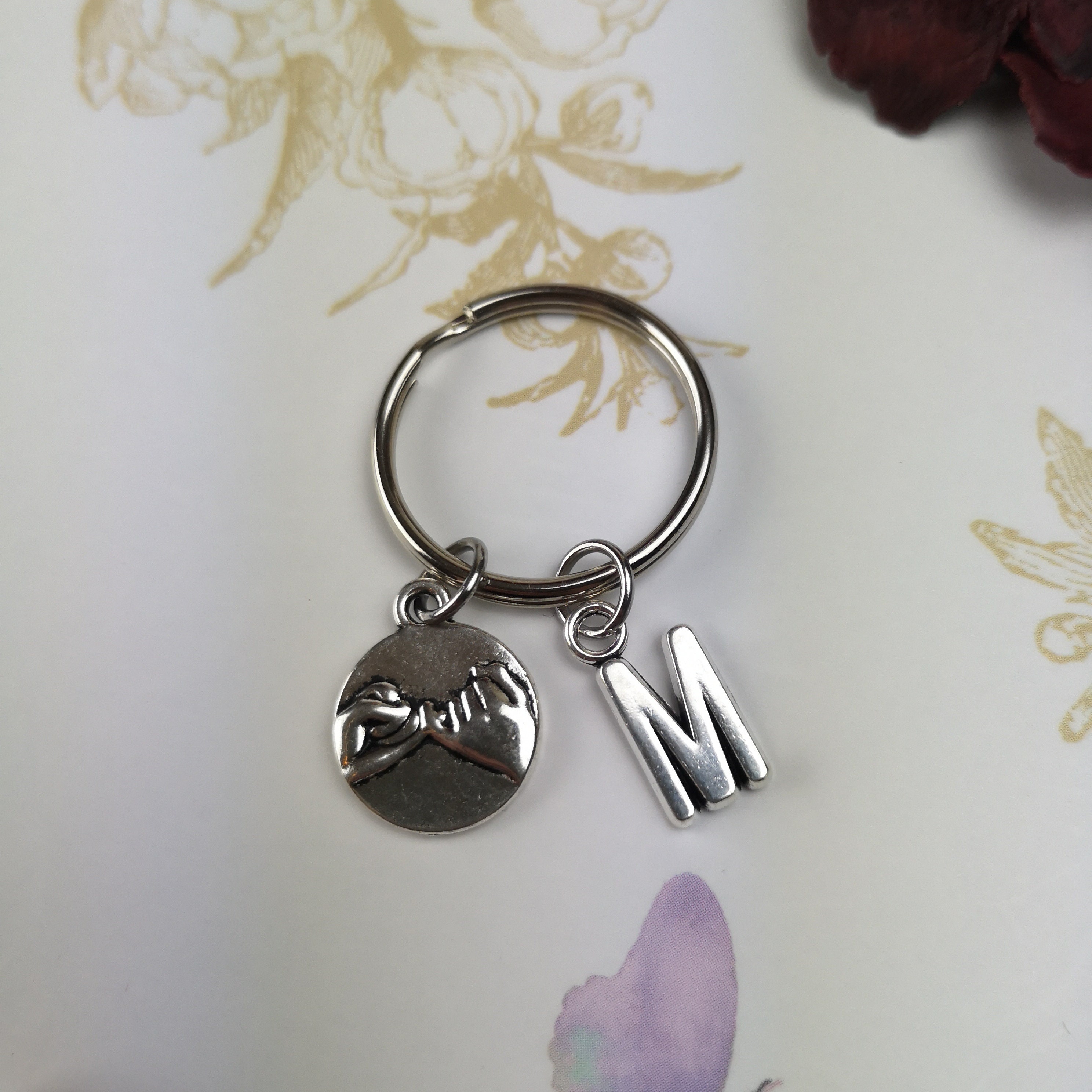 Couples Keychain, Valentines Day Gift for Girlfriend, Pinky Promise ...