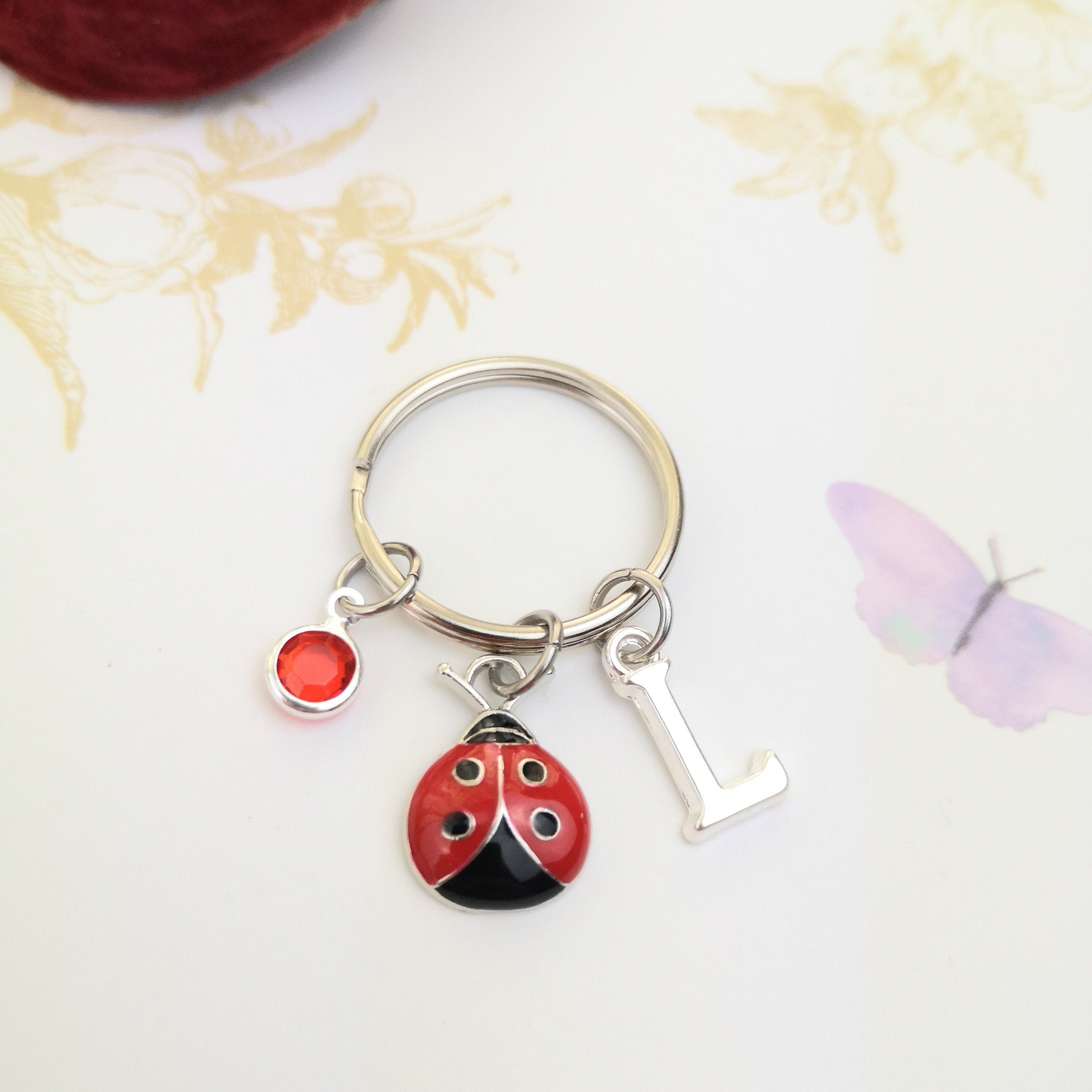 Ladybug keychain personalized gift ladybug charm cute | Etsy