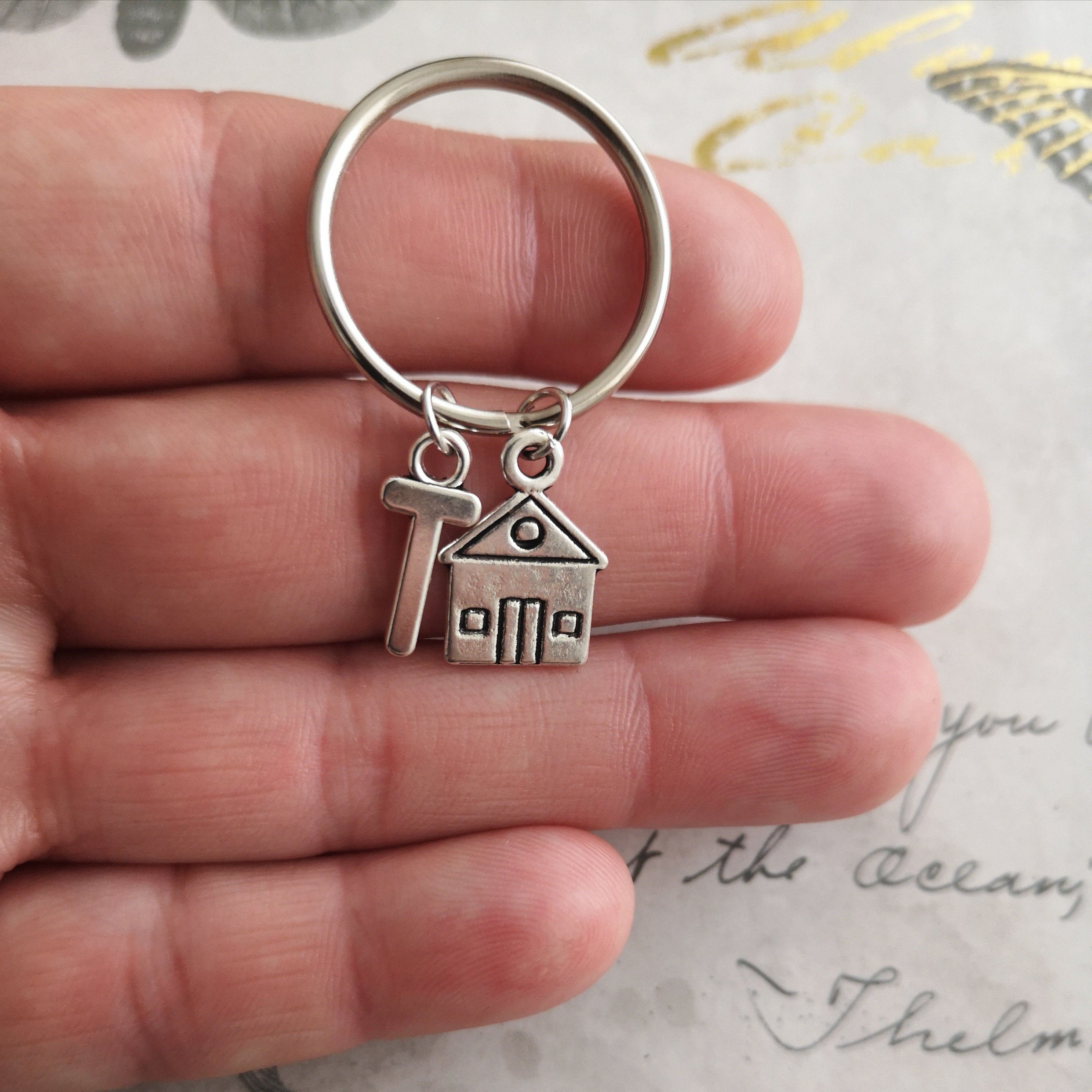 New home gift house keyring home owner gift personalized | Etsy