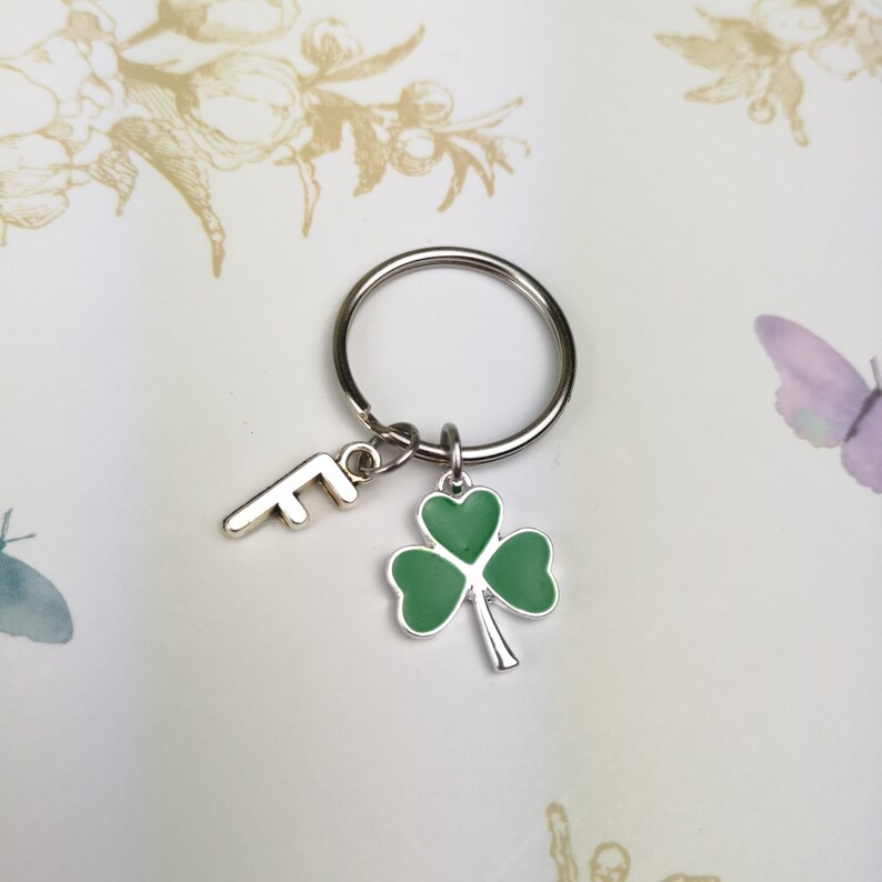 Shamrock Keychain Good Luck Keychain Personalized Gift | Etsy
