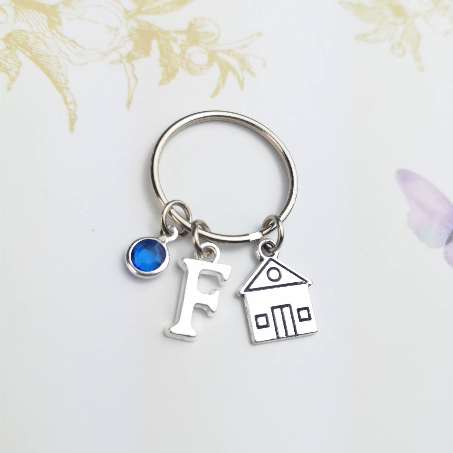 New home gift house keyring home owner gift personalized | Etsy