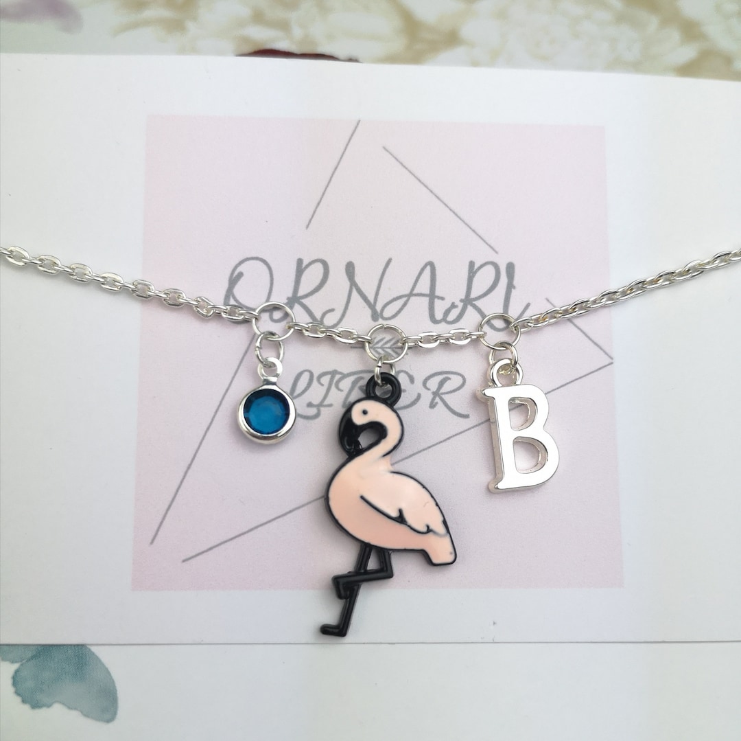Personalized Flamingo Bracelet Flamingo Jewelry Flamingo - Etsy