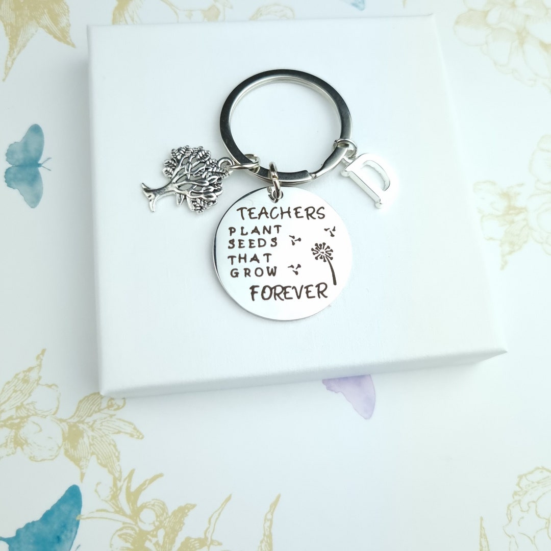 Teacher Appreciation Gift Keyring, Personalised Gift for Teachers ...
