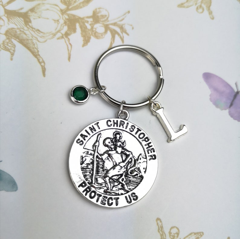 St Christopher Keychain St. Christopher Medal Religious - Etsy