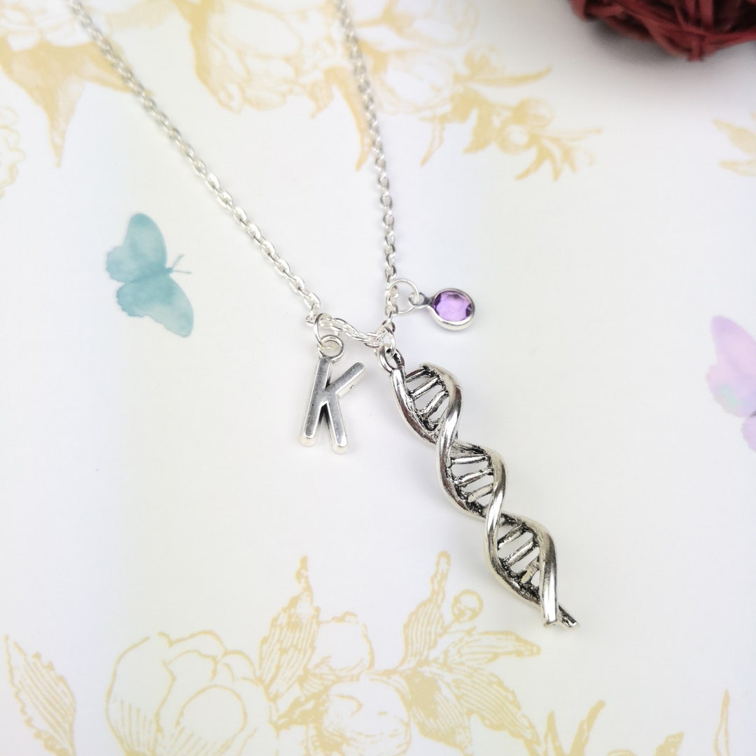 DNA Necklace, Science Necklace, Molecule Necklace, Science Jewelry, Dna ...