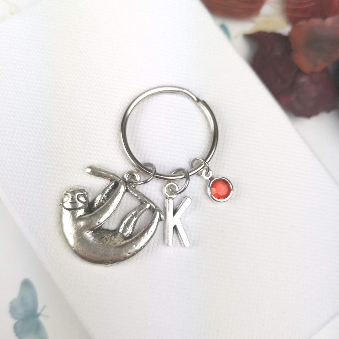 Sloth Gifts, Sloth Keychain, Personalised Key Ring, Best Friend Gifts ...
