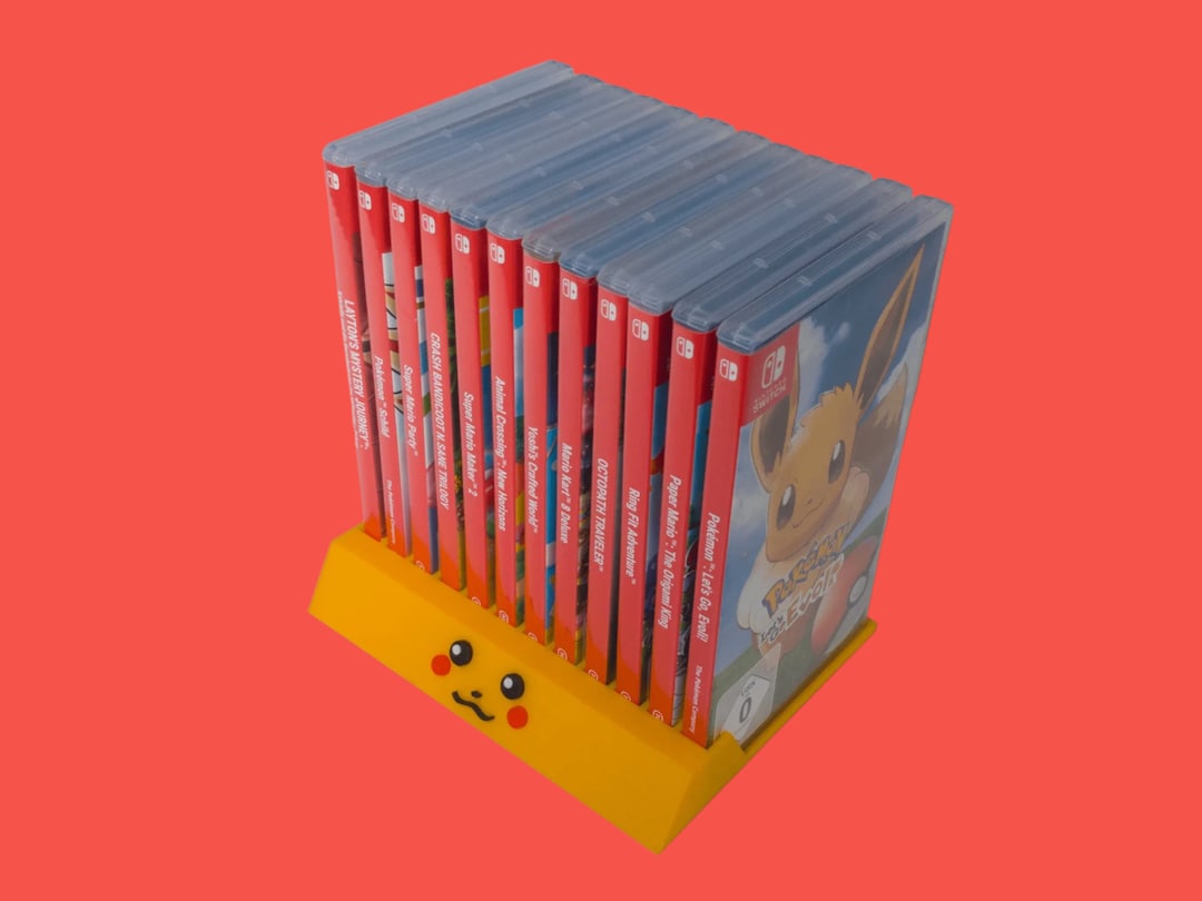 Pikachu Pokemon Let's Go Nintendo Switch Game Stand 3D Printed Holder ...