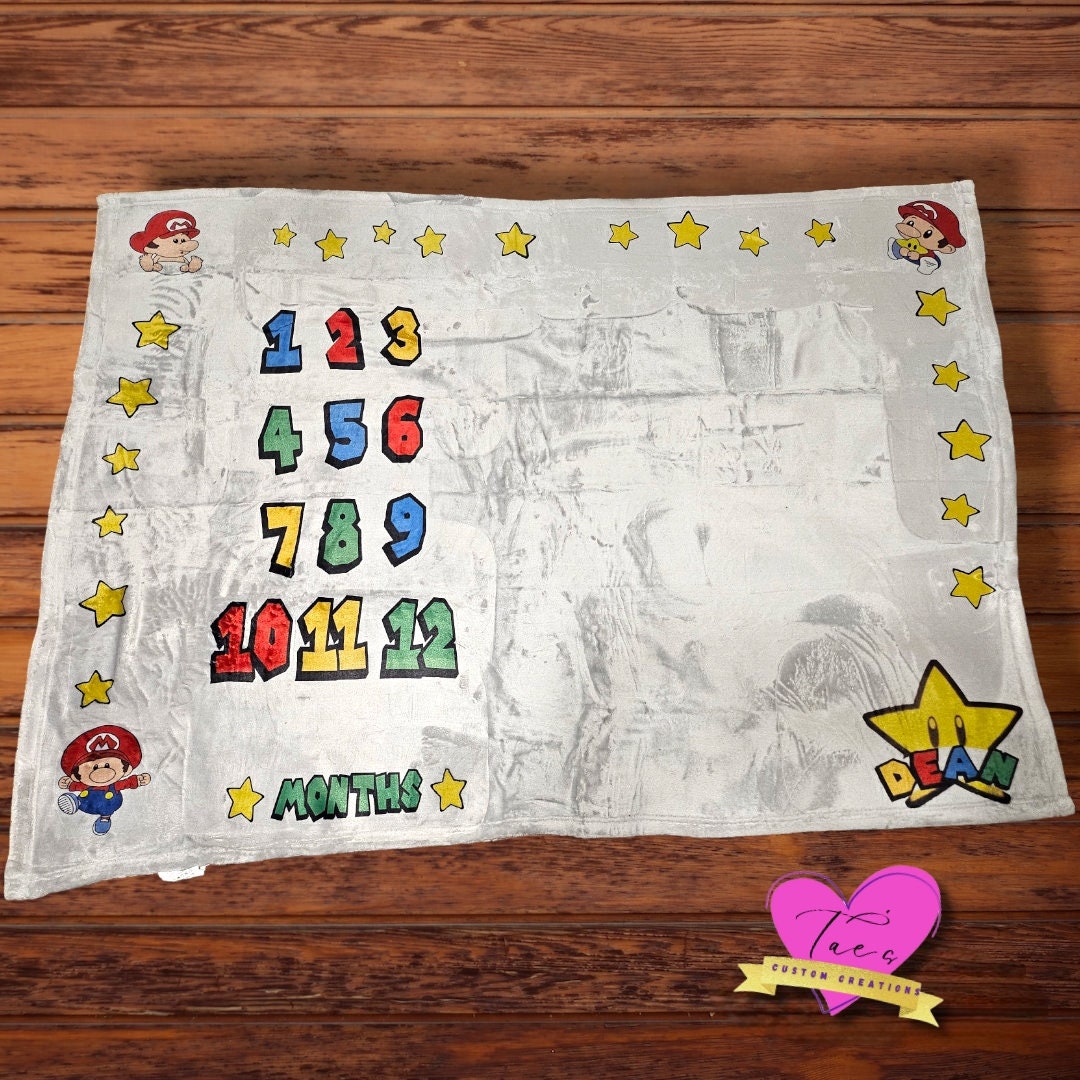 Baby Super Mario Milestone Blanket - Etsy