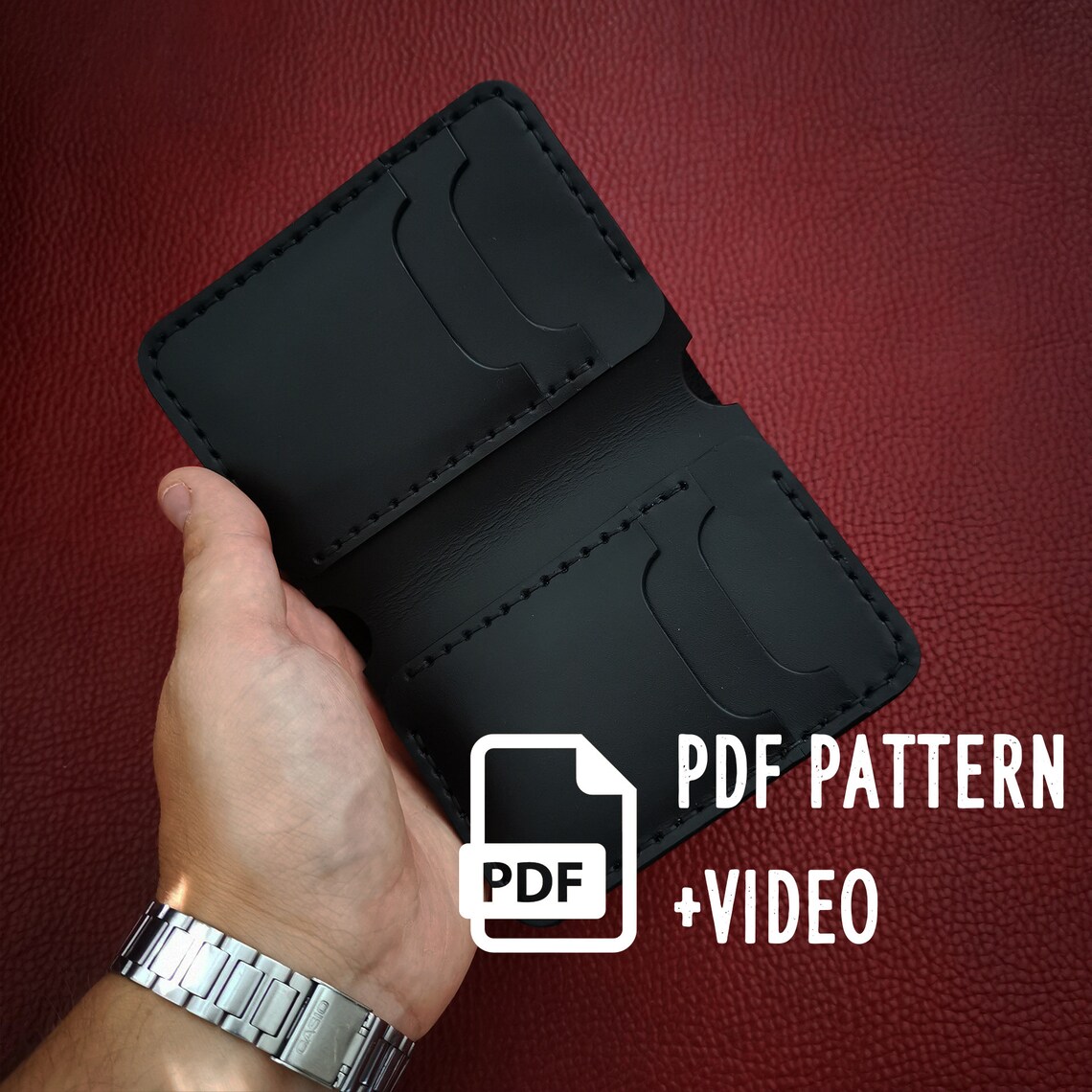 PDF Bifold Wallet Template Basic Wallet Pattern | Etsy