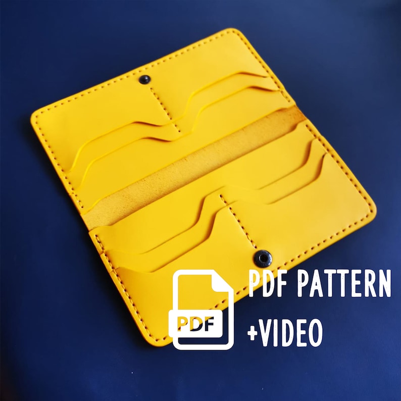 PDF Long Slim Wallet Template - Minimalist Wallet Pattern - Etsy UK