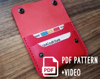 PDF Long Slim Wallet Template Minimalist Wallet Pattern - Etsy