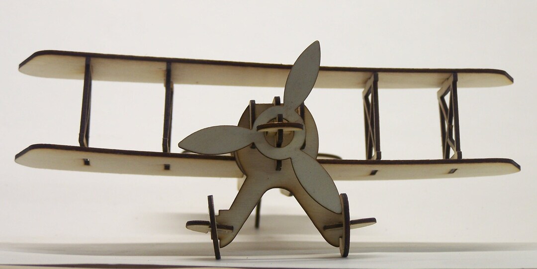 Laser Cut Wooden Prop Biplane Airplane Model Toy - Etsy