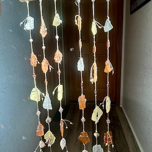 Sea Glass Mobile: Wire-wrapped Beach Decor With Driftwood Coastal Decor ...