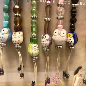 Owl Bookmark Beaded Bookmark Ceramic Owl Metal Bookmark Hemp Bookmark ...