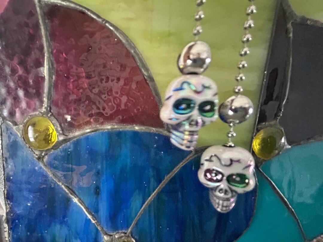 Set of 2 Skull Fan Chains Ceiling Fan Pulls Light Pulls Day of the Dead ...