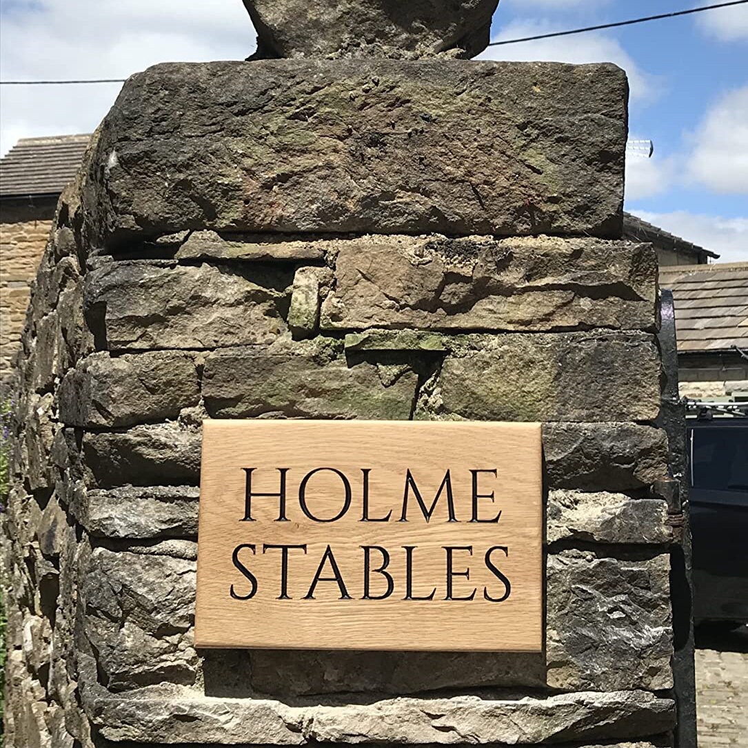 Personalised Solid Oak Deep Engraved House Name Plaque | Etsy