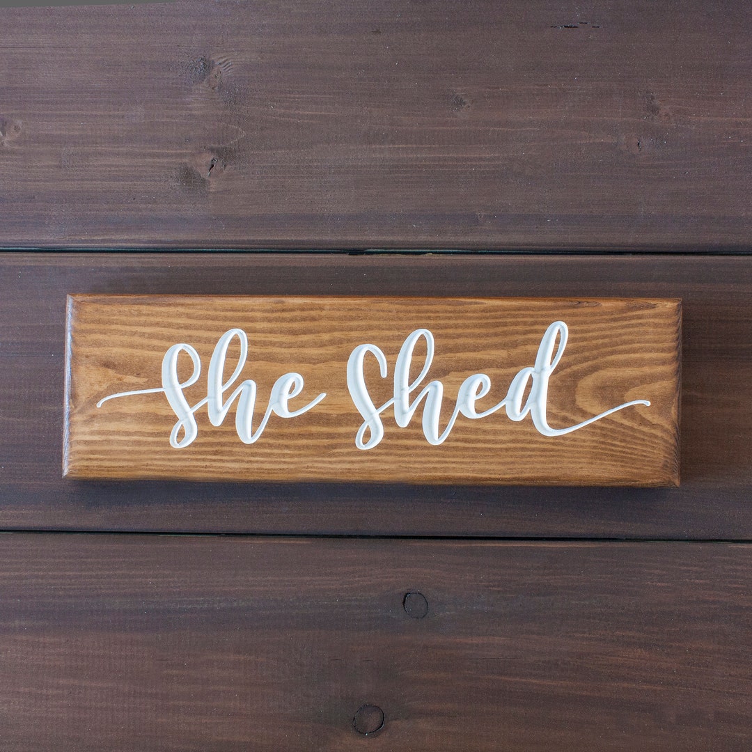 Engraved Rustic Wooden 'she Shed' Sign - Ideal Present/gift for Your ...