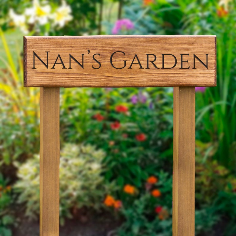 Personalised Engraved Wooden Garden Sign Ideal Present for - Etsy