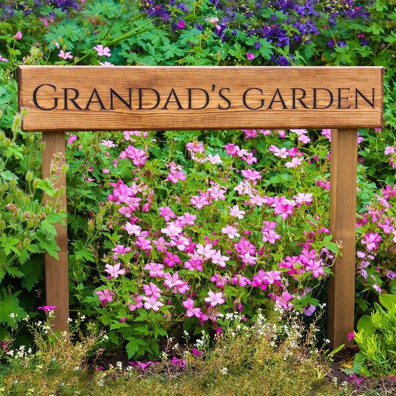 Personalised Engraved Wooden Garden Sign Ideal Present for - Etsy