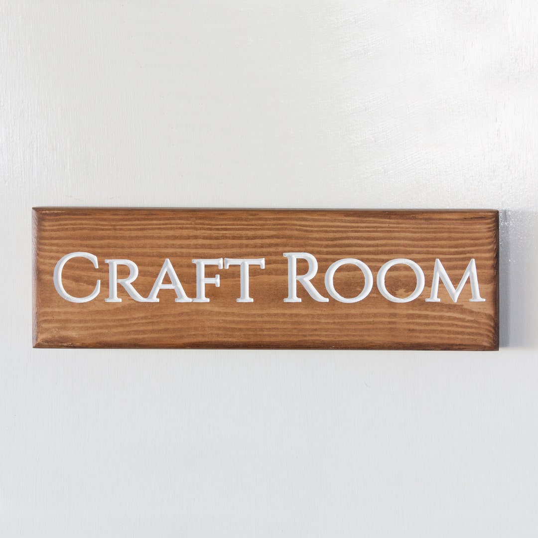 Engraved Rustic Wooden Craft Room Sign - Ideal Present/gift for Your ...
