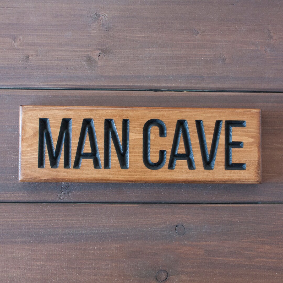 Engraved Rustic Wooden 'man Cave' Sign - Ideal Present/gift for Your ...