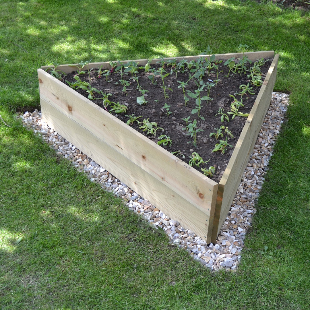 Triangle Timber Raised Garden Bed - Tanalised, Pressure Treated, Planed ...