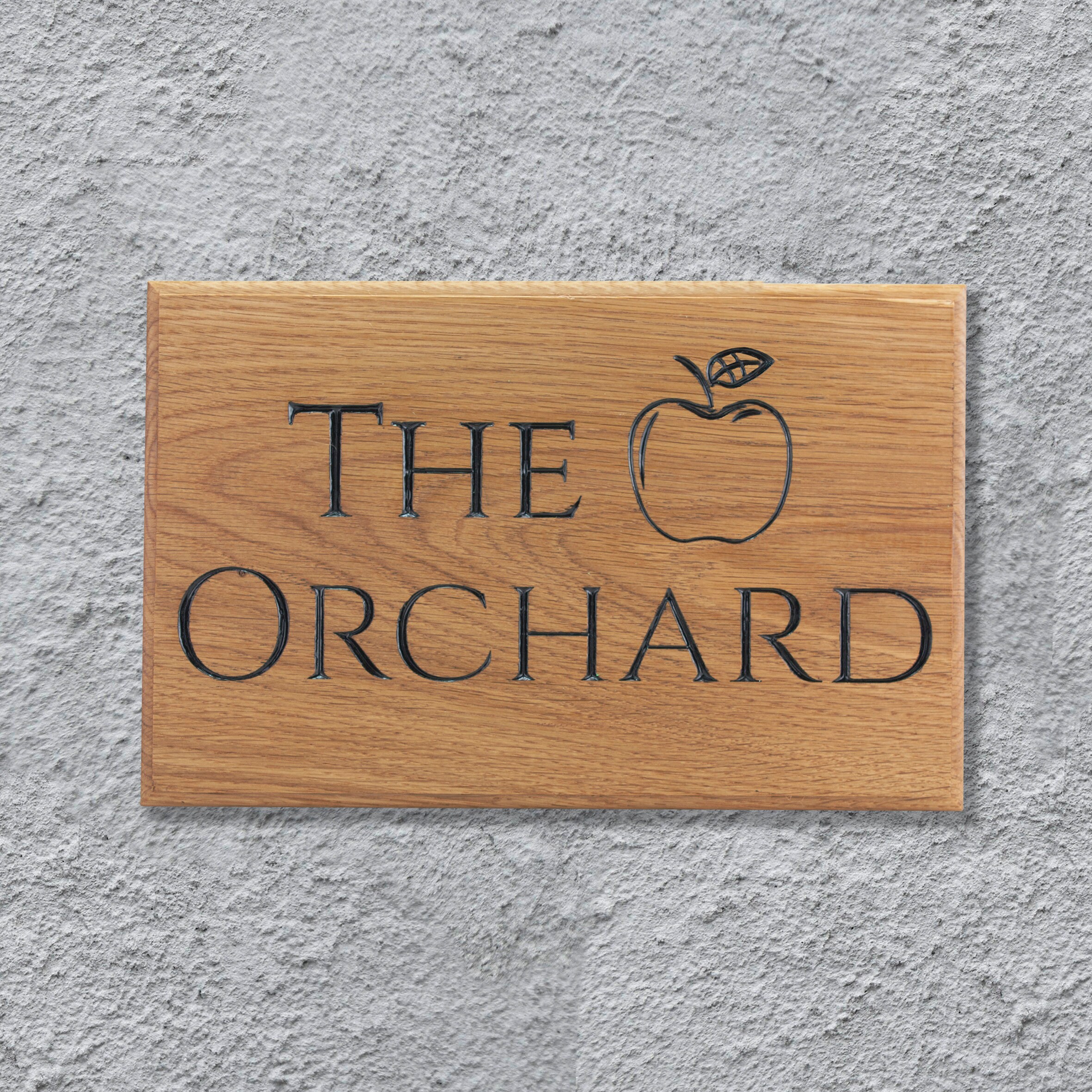 Personalised Solid Oak Deep Engraved House Name Plaque | Etsy