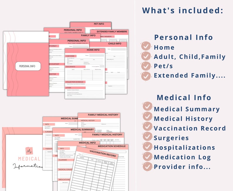 Emergency Binder Planner: Printable PDF for Life Organization, What If ...