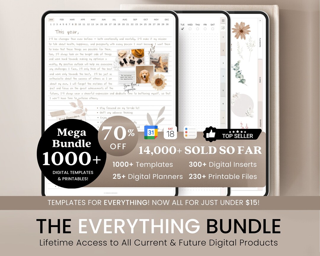 2024 Digital Planner for Goodnotes: ADHD Student Planner, Goal Tracker ...