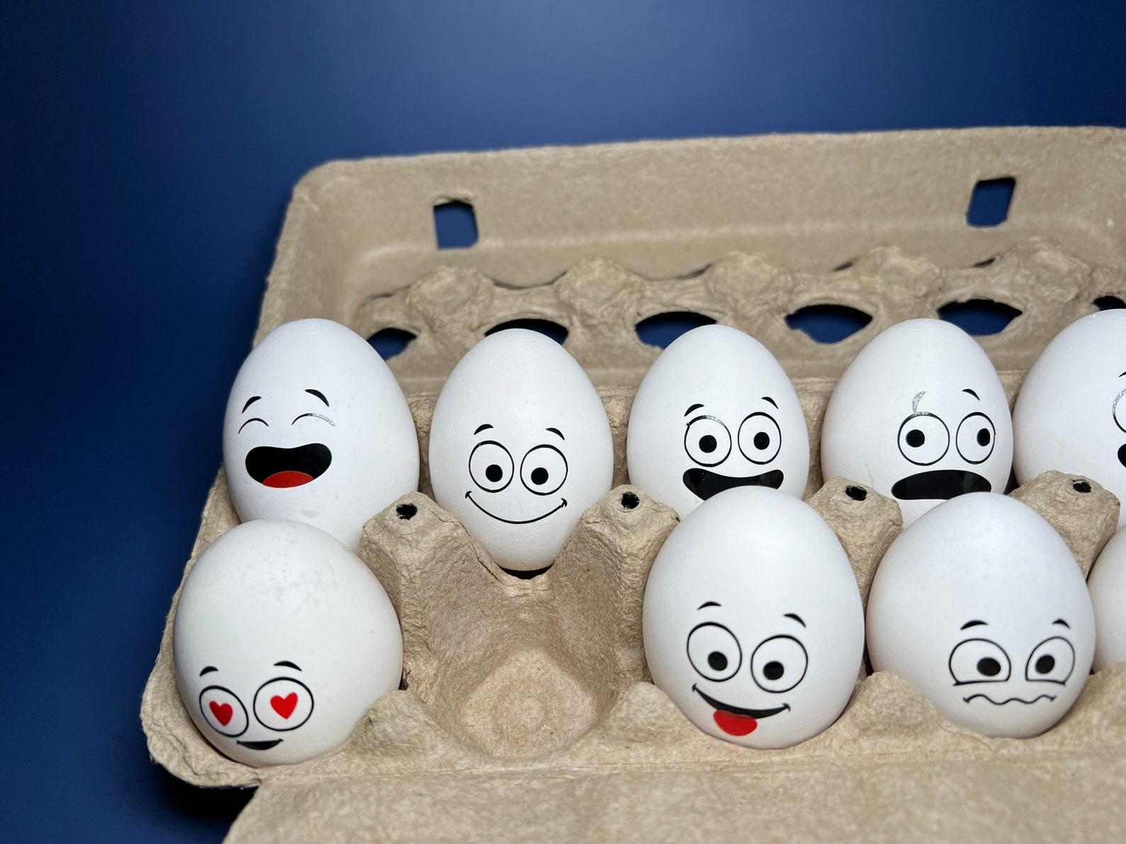 Easter Egg Faces 40 Total Egg Faces Vinyl Stickers Prank Stickers - Etsy