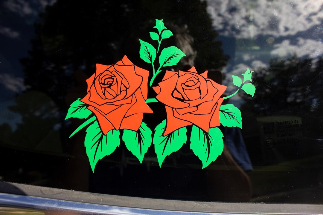 Rose Stickers | Vinyl Sticker | Rose Cluster | Decor | Home | Window ...