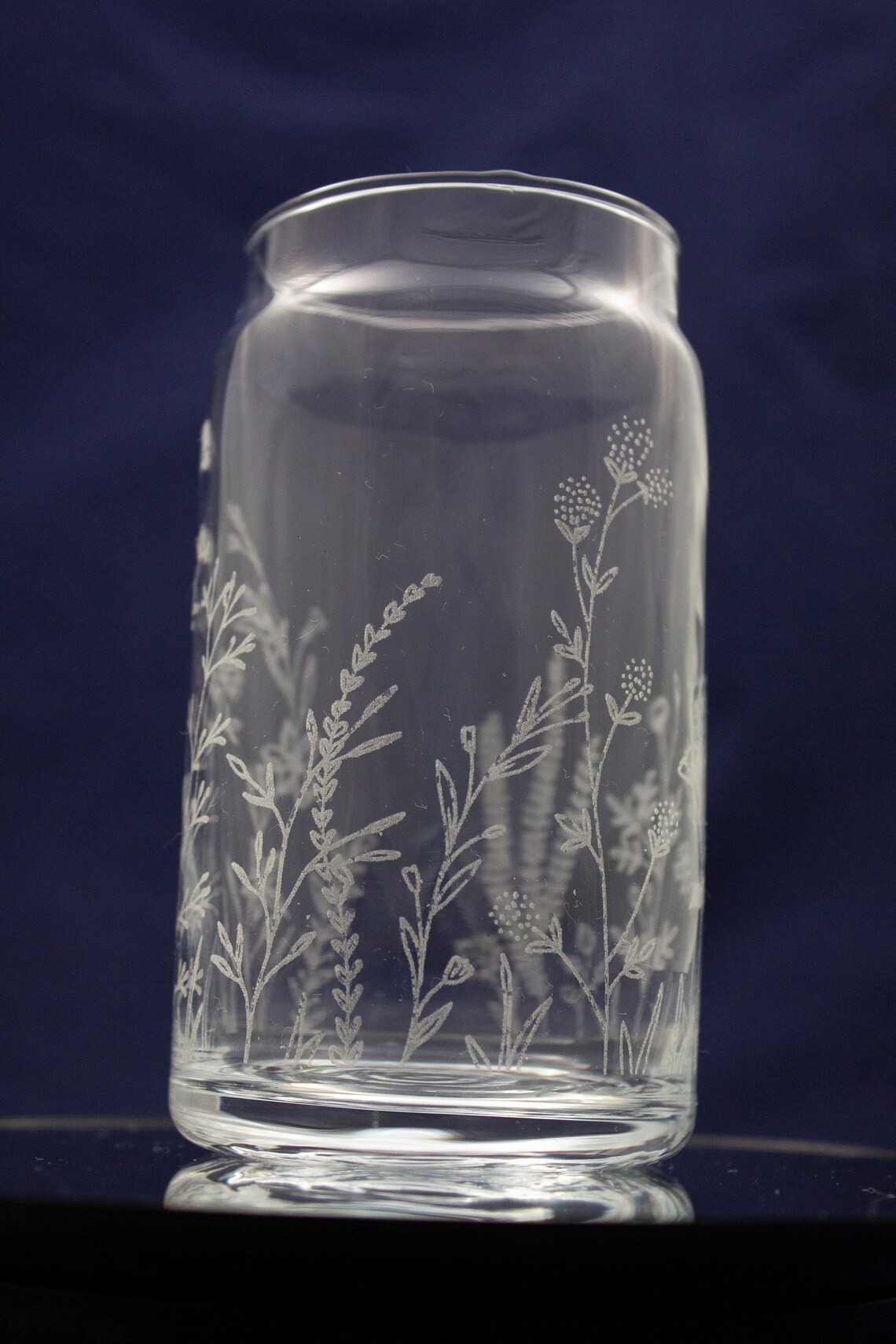 Wildflower Laser Engraved Can Glass - 16 Oz - Etsy