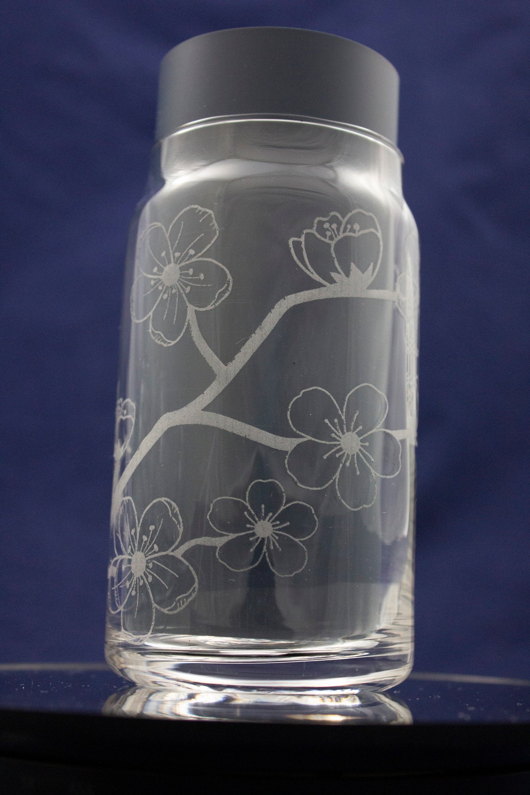 Cherry Blossom Laser Engraved Can Glass - 16 Oz Barware - Etsy