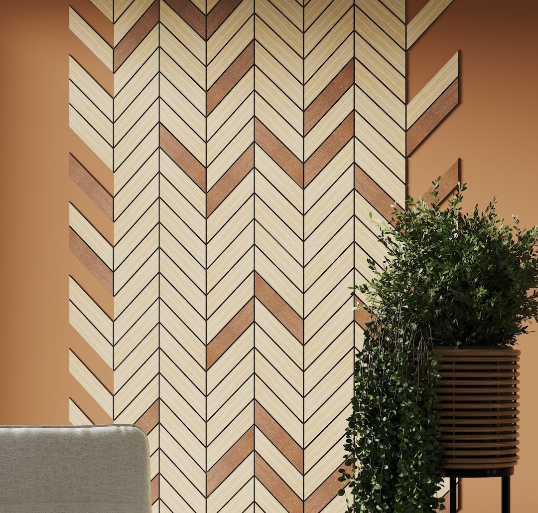 Сhevron Arrow Wall Panel, Herringbone Wood Wall, Geometric Wood Art ...