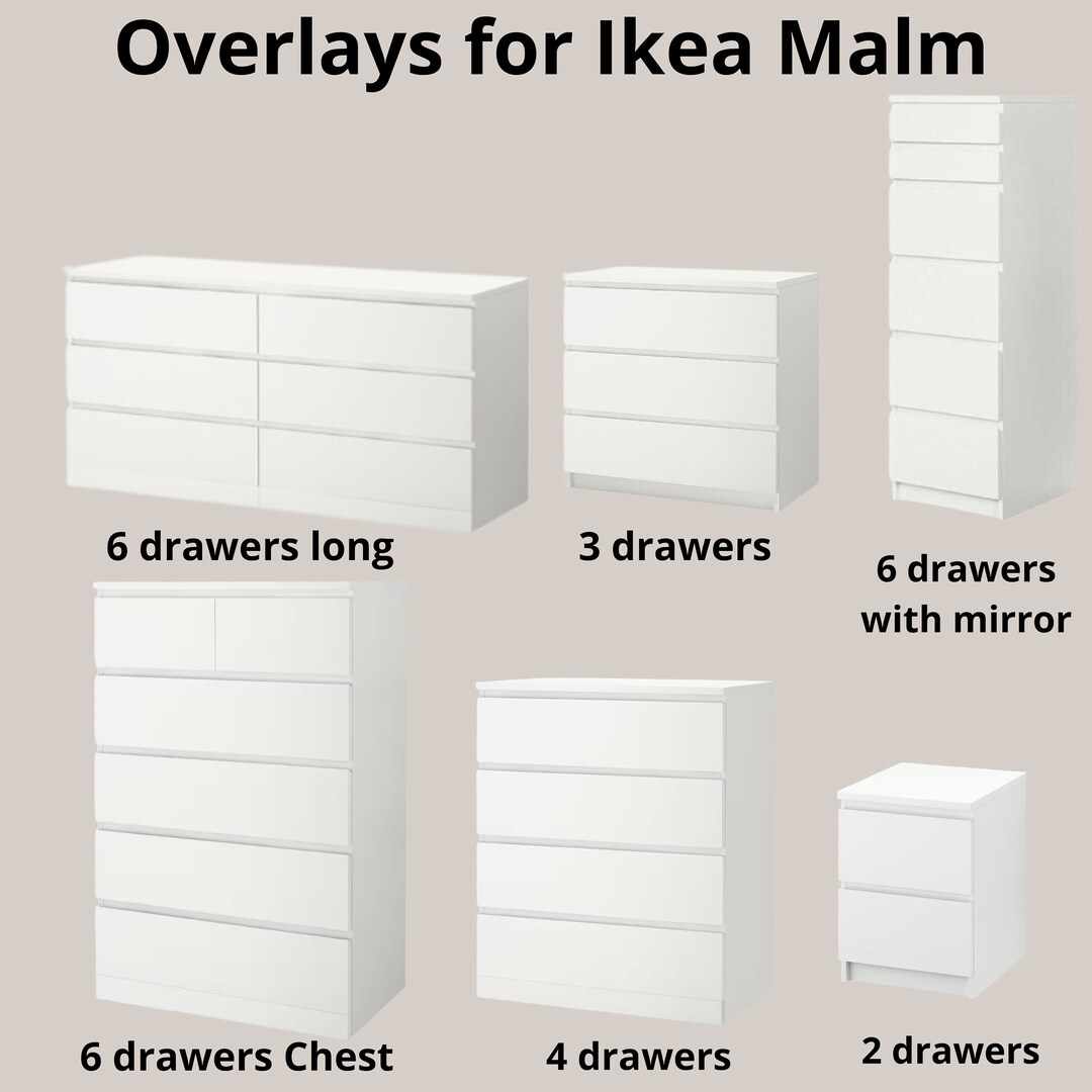 Ikea Malm Dresser Overlay, Wooden Decorating Overlays, Ikea Malm ...