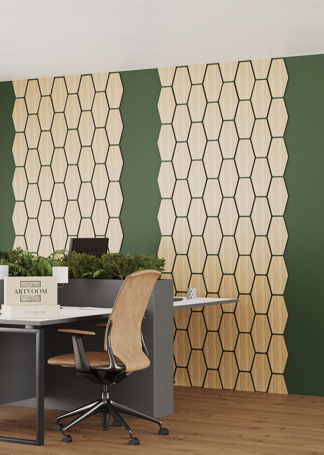 Hexagon Wall Panel, Wood Panels, Honeycomb Wall Panel, Hexagon Wall ...