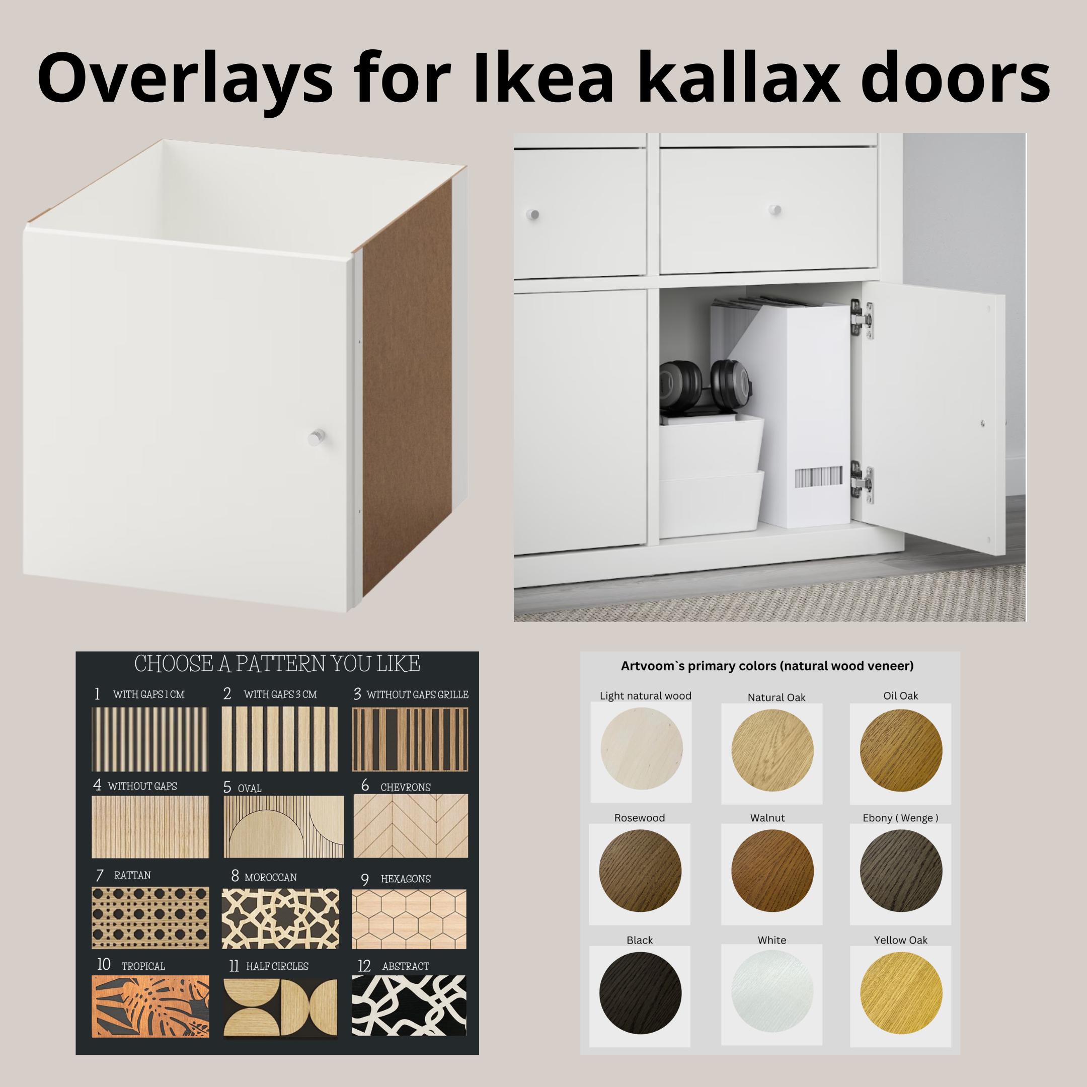 Panels for Kallax Door Furniture Overlay Wooden Sticker for Ikea Kallax Door Bookcase Insert Custom Overlays for Kallax Doors Etsy