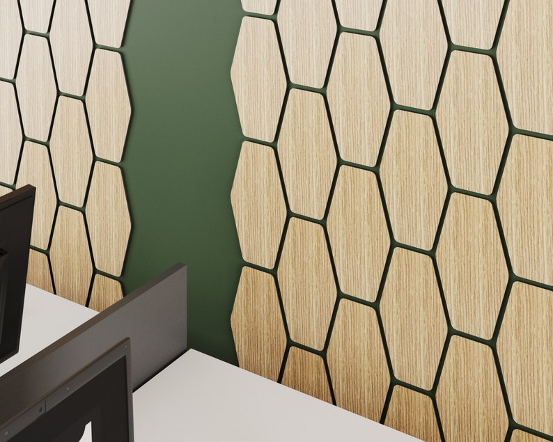 Hexagon Wall Panel Wooden Wall Panels Honeycomb Panel Wood - Etsy