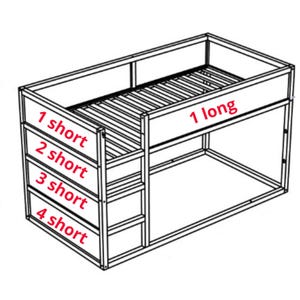 IKEA KURA Bed Stickers, Decal for Children's Bed, Bed Frame Decor, Wood ...