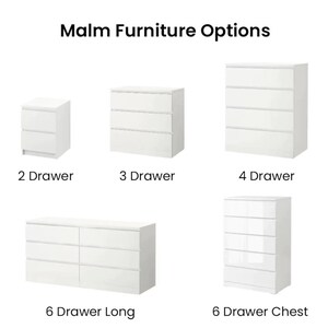 Half Circle Wood Overlays for Ikea Malm Dresser and Other Drawers ...