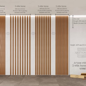DIY Wood Wall Slat Kit Easy to Assemble Minimalist Wood Wall Panels for ...