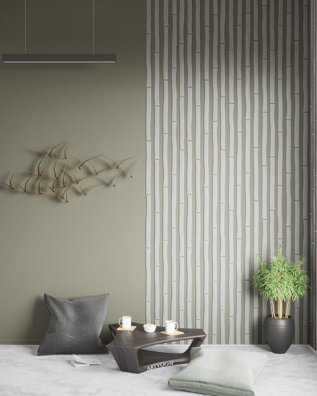 Bamboo | Wood Wall Panels | 3d Wall Panels |home Decor |forest Wall ...