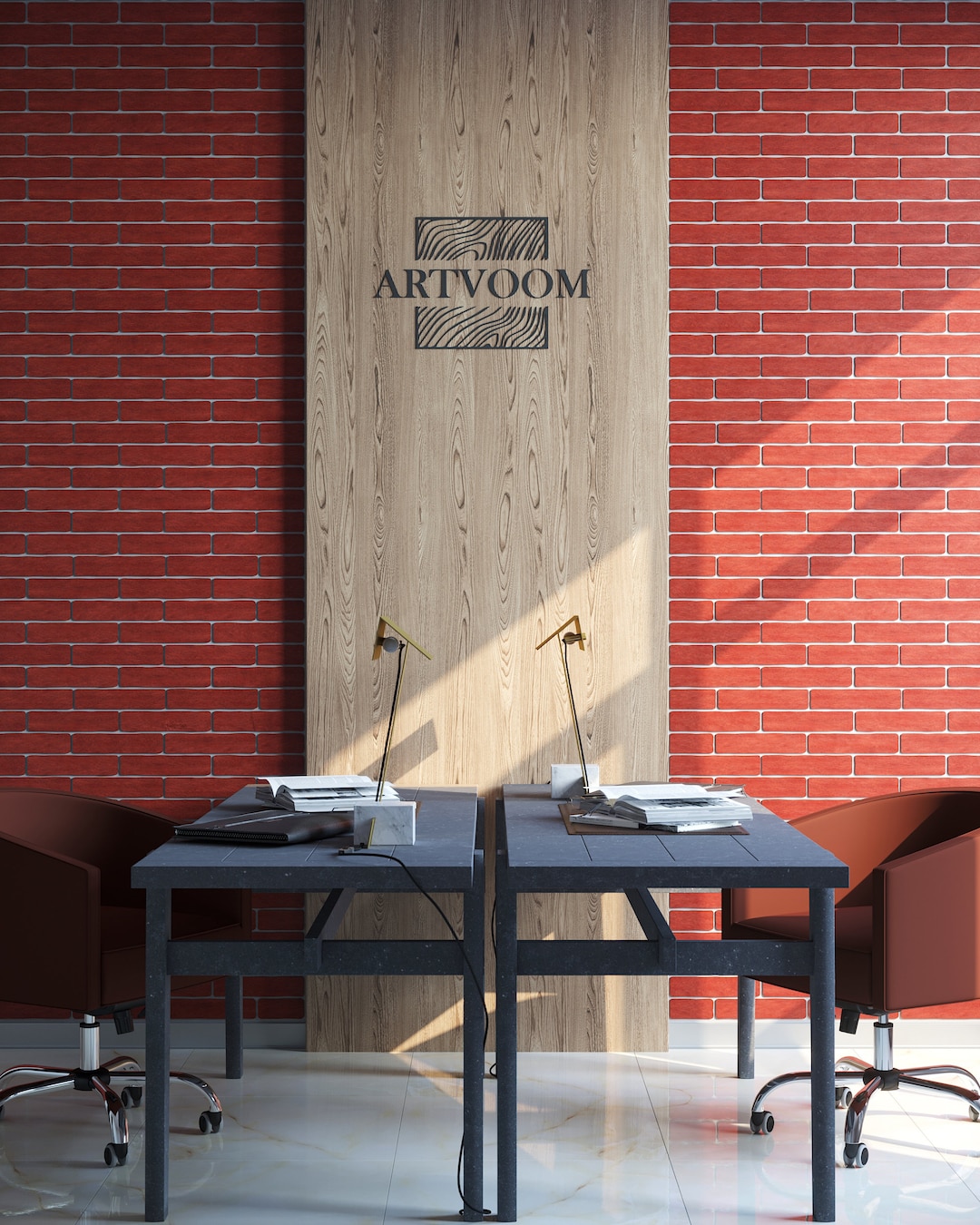 Brick Wall Wood, Wood Accent Wall, Faux Brick Panels, Wooden Bricks ...