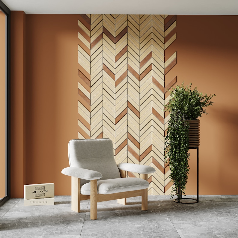 Wood Wall Panels Chevron Arrows Herringbone Pattern Do It - Etsy