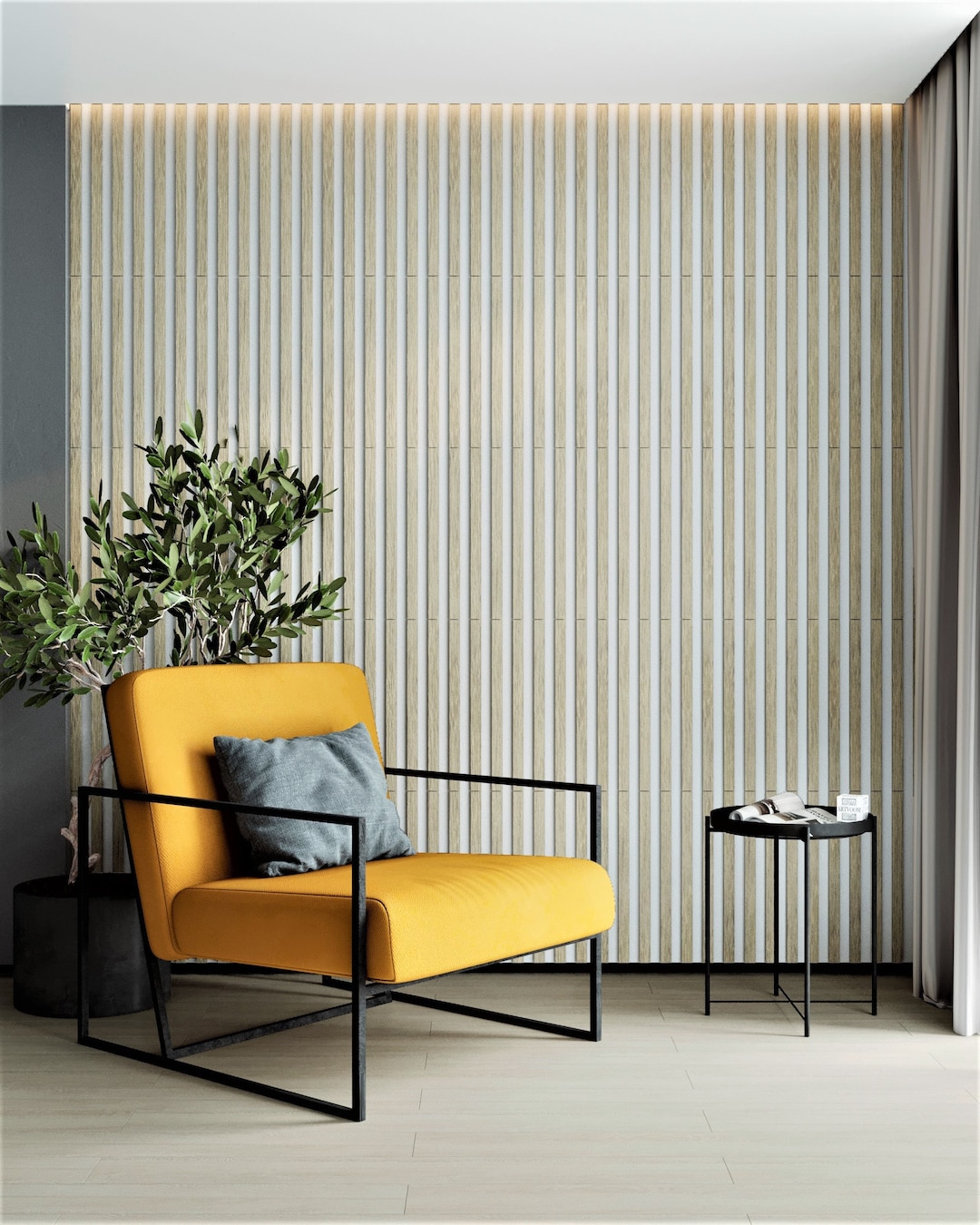 Wood Panels-narrow Size (3cm) -natural Oak- Wall Panel Decor -wood ...