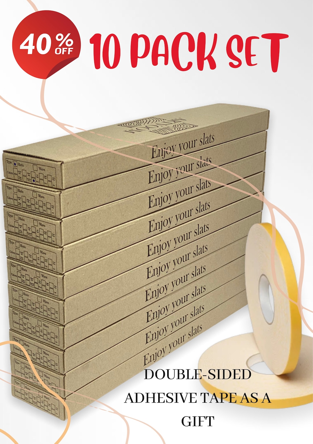 Sets of 10 Boxes Panels,wall Panels Decor, Wall Panels Art, Wood Wall ...