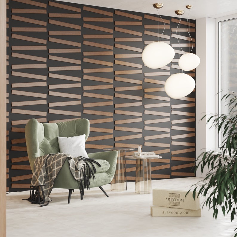 Wooden Wall Slats Wide Size Self-adhesive Peel and Stick - Etsy