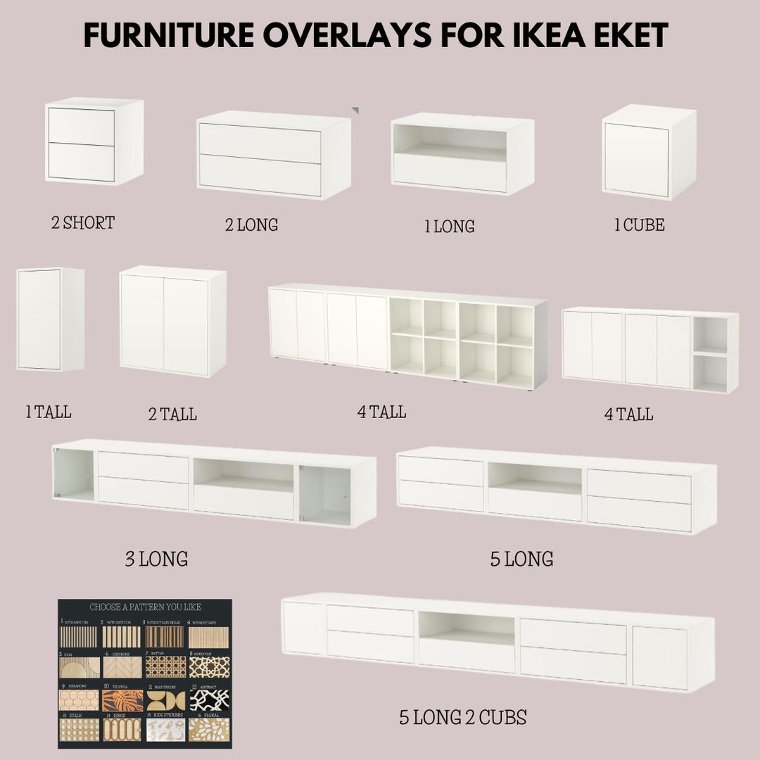 Ikea EKET Dresser Overlay, Wooden Decorating Overlays, Ikea Eket ...