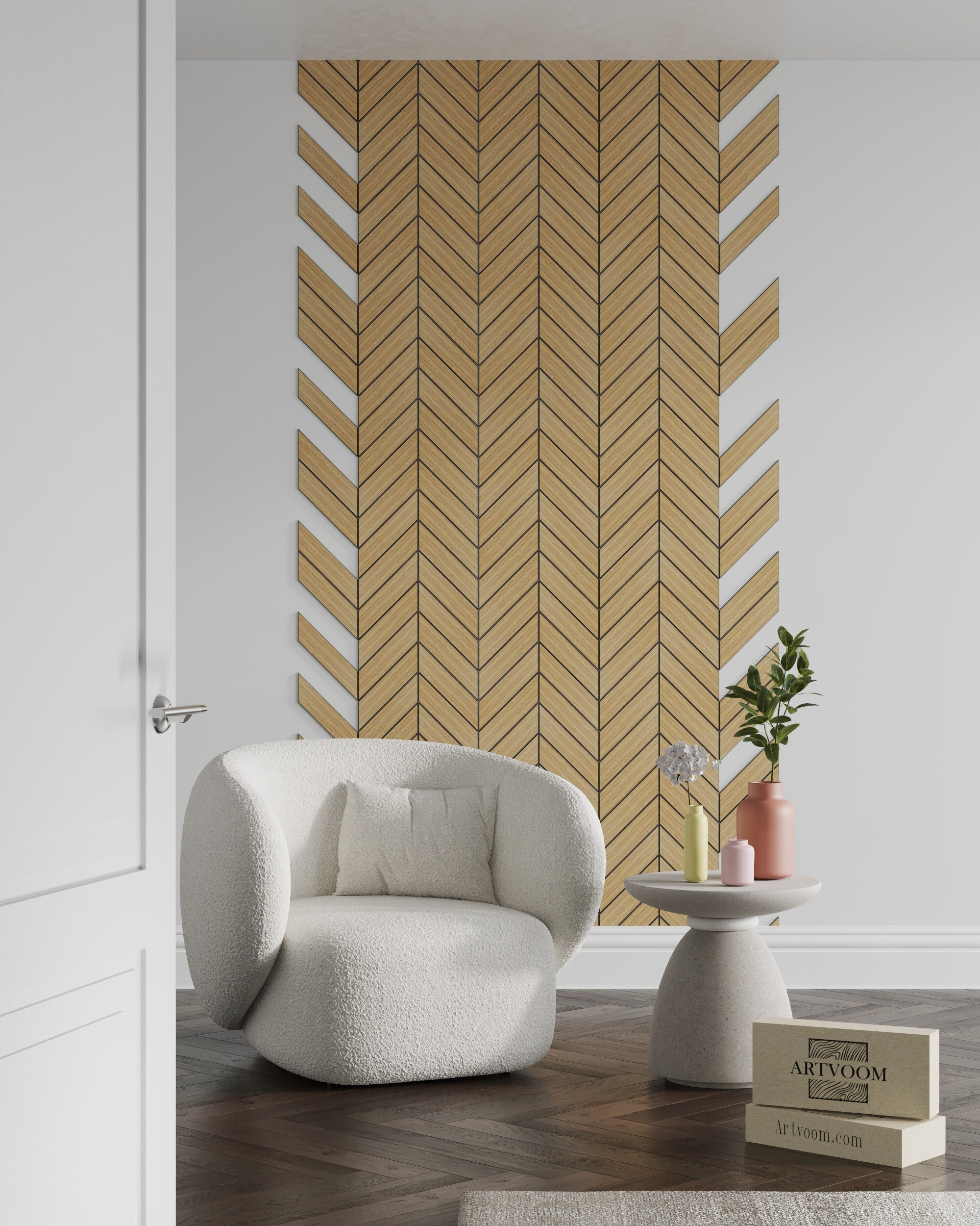 Chevron Panels Wooden Wall Panels 3D Wall Panels geometric - Etsy UK